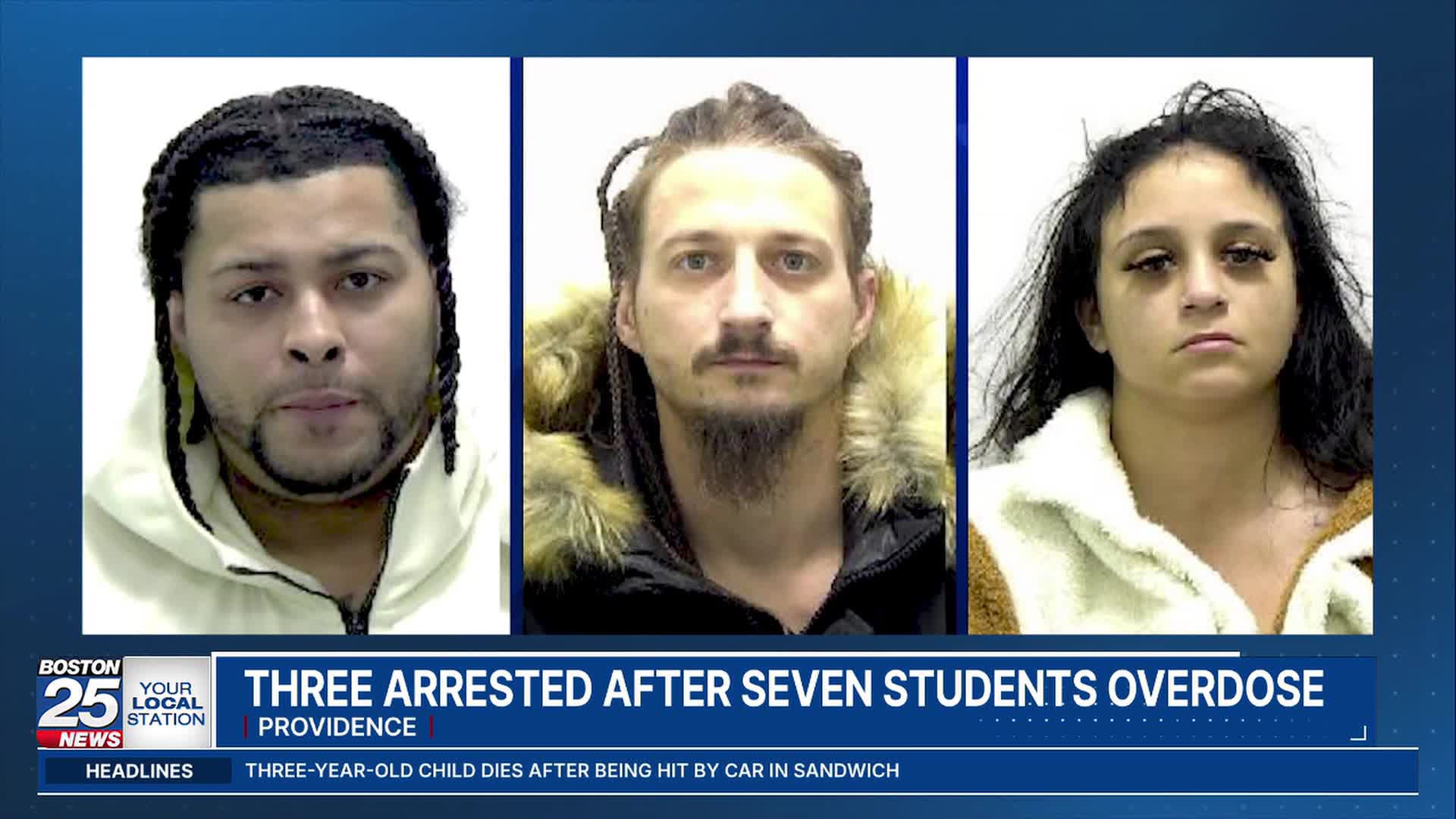 3 arrested in connection with overdoses of 7 Rhode Island college students
