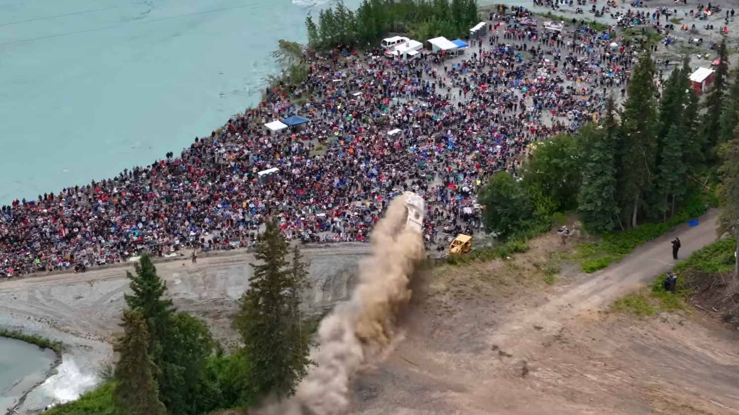 Man drives car off a cliff into a crowd of 8,000 people