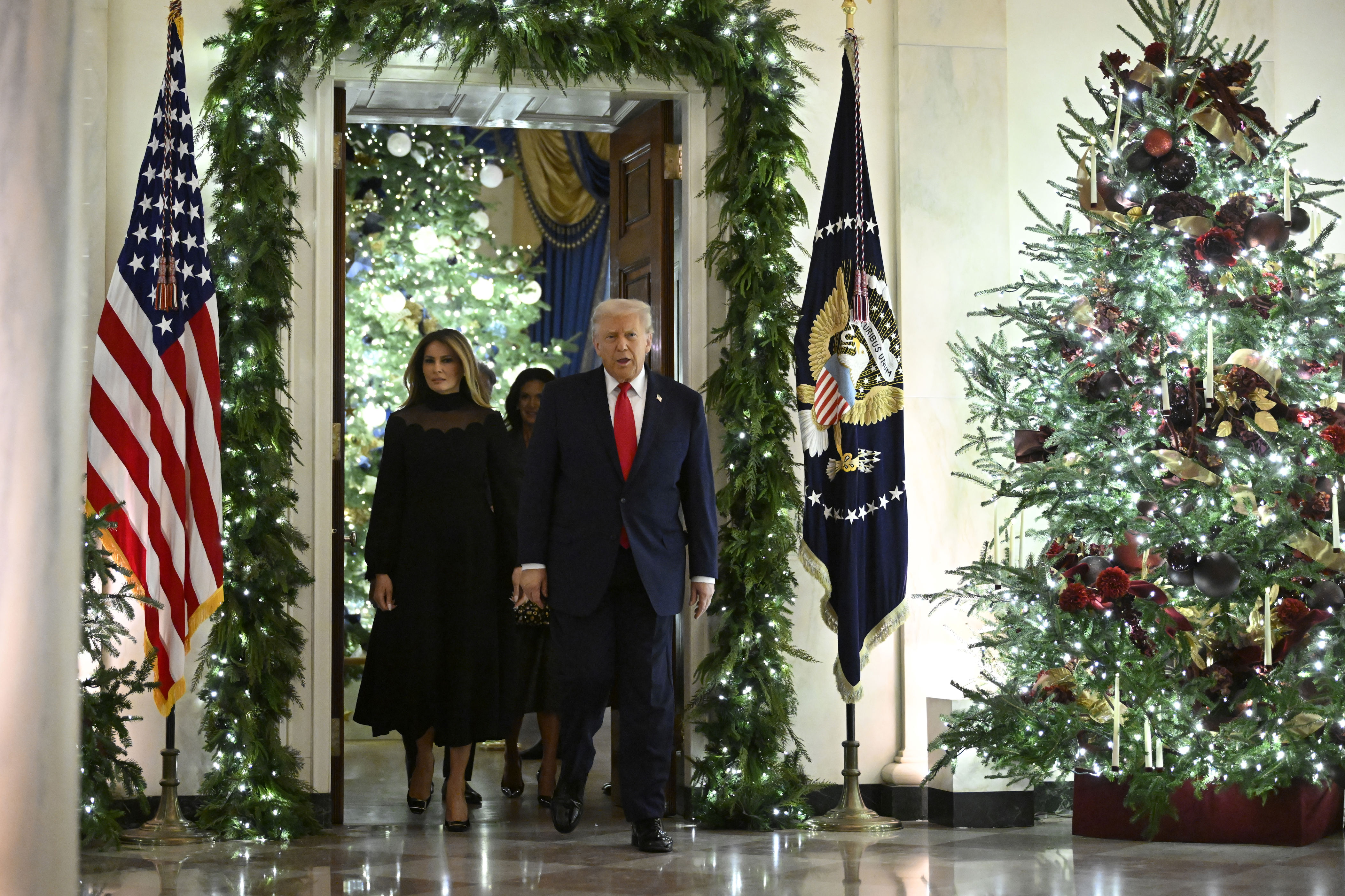 Donald Trump-themed Christmas tree targeted by vandals