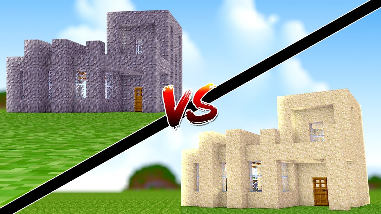 Minecraft: CASA DE AREIA VS CASA DE CLAY