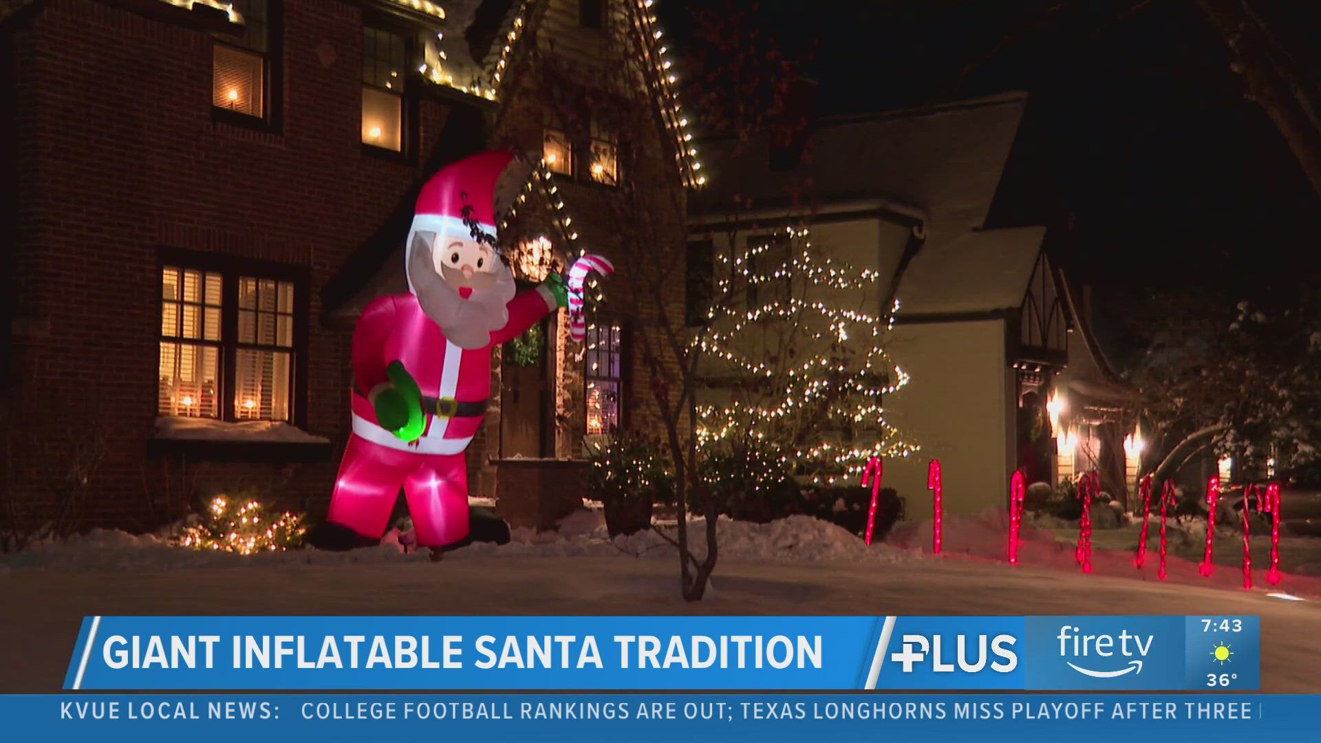 Wisconsin neighborhood participates in inflatable Santa tradition