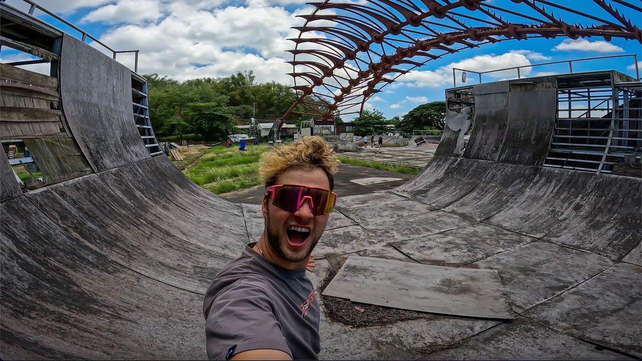 We found an abandoned skatepark and rode it!