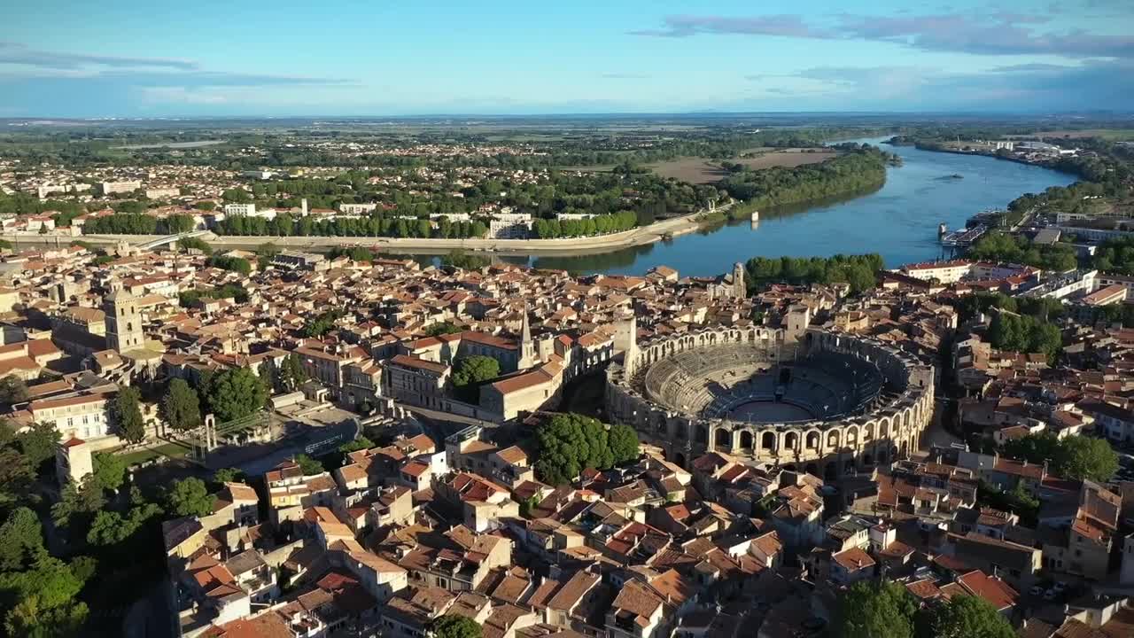 Arles, France: Drone tour of Roman amphitheatre remains