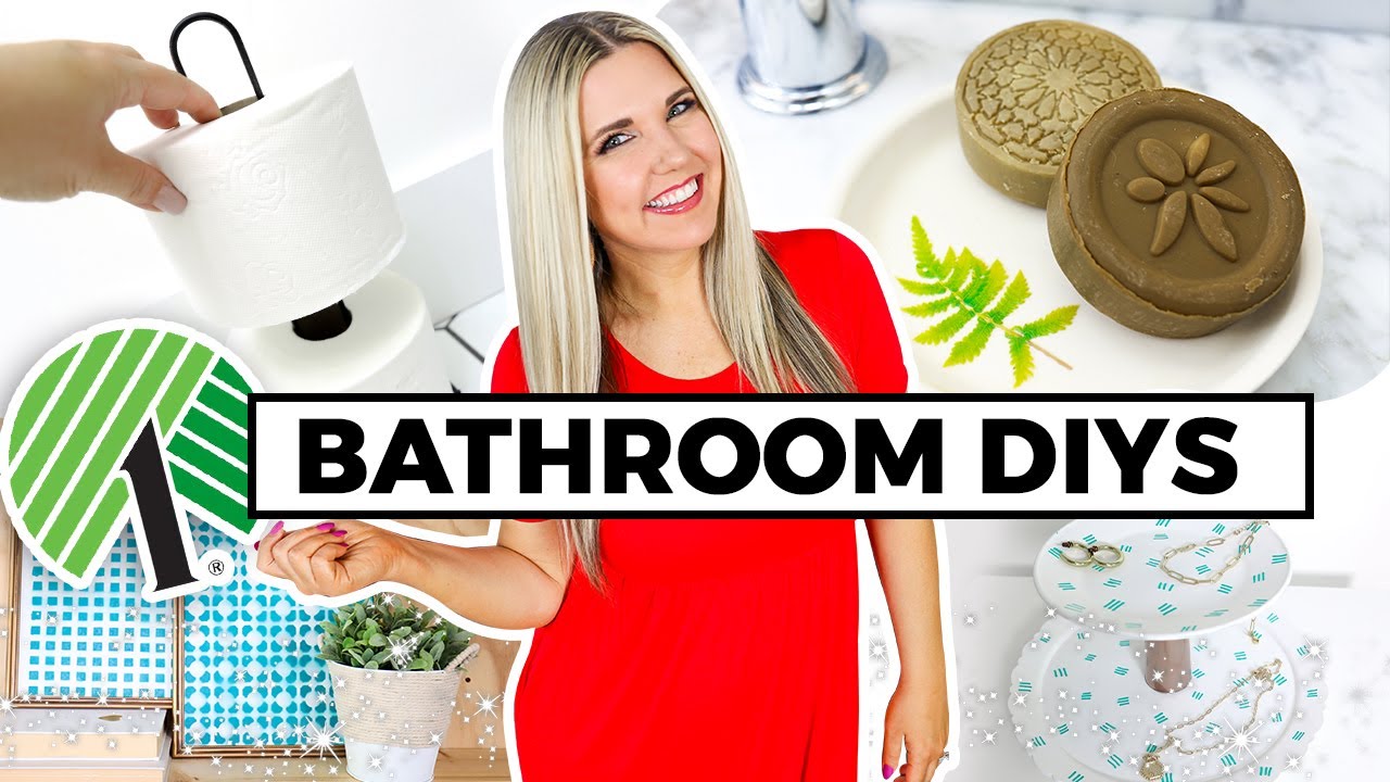 Cheap and chic bathroom makeover using Dollar Tree items
