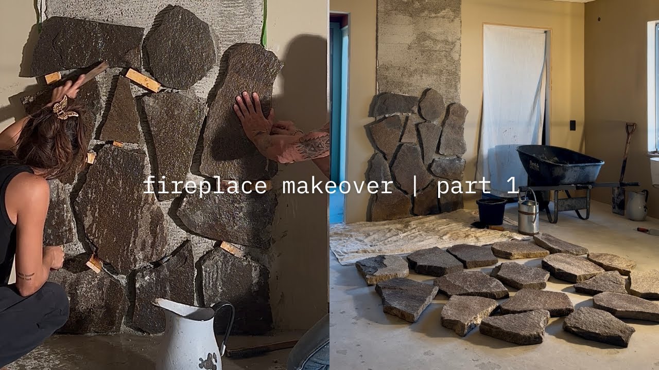 Reviving the living room with a stone feature wall