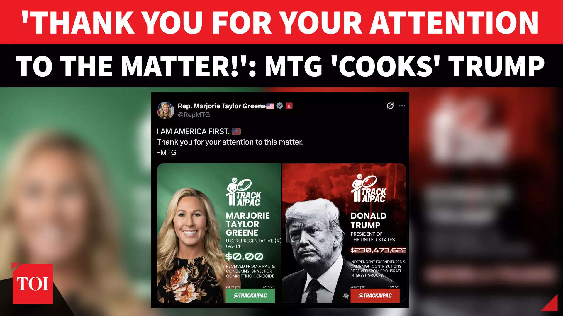 Marjorie mimics Trump's style after he demands apology over CBS ...