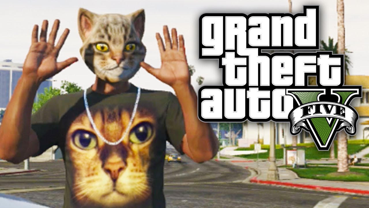 GTA 5 online funny moments - Cat Daddy, fighting myself, Rocket Man ...
