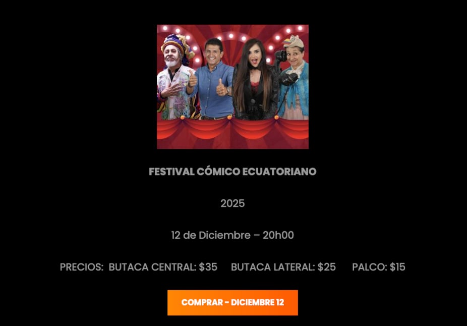 Quinto “Festival Cómico Ecuatoriano”: risas, diversión y humor al máximo