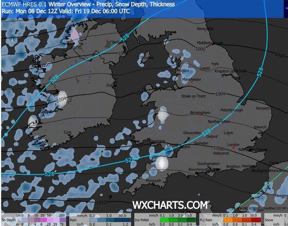 UK snow maps forecast blizzards as far south as Cornwall - full list of ...