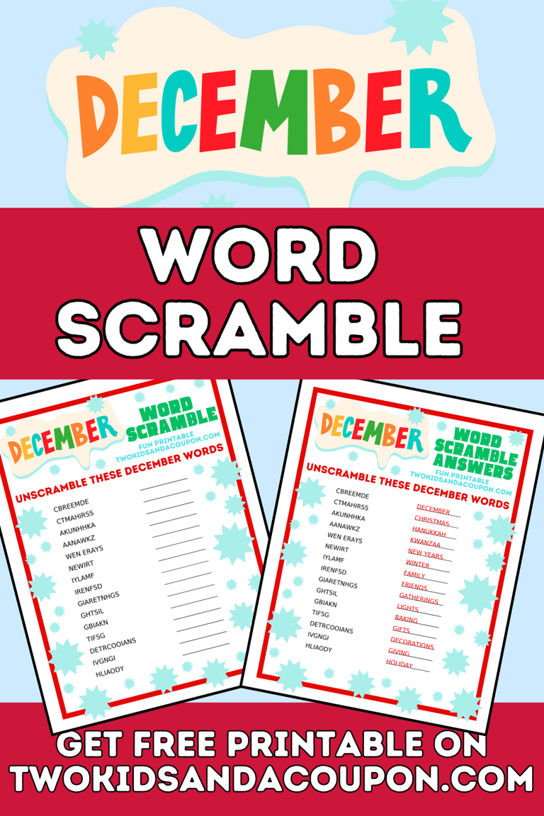 Unscramble holiday fun with our December word scramble