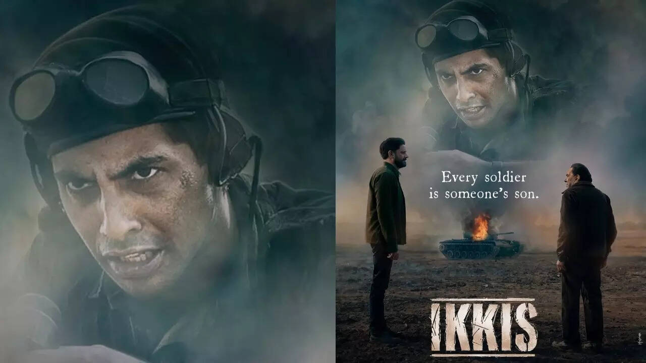 ‘Ikkis’: New poster shows Dharmendra and Agastya Nanda reflecting a ...