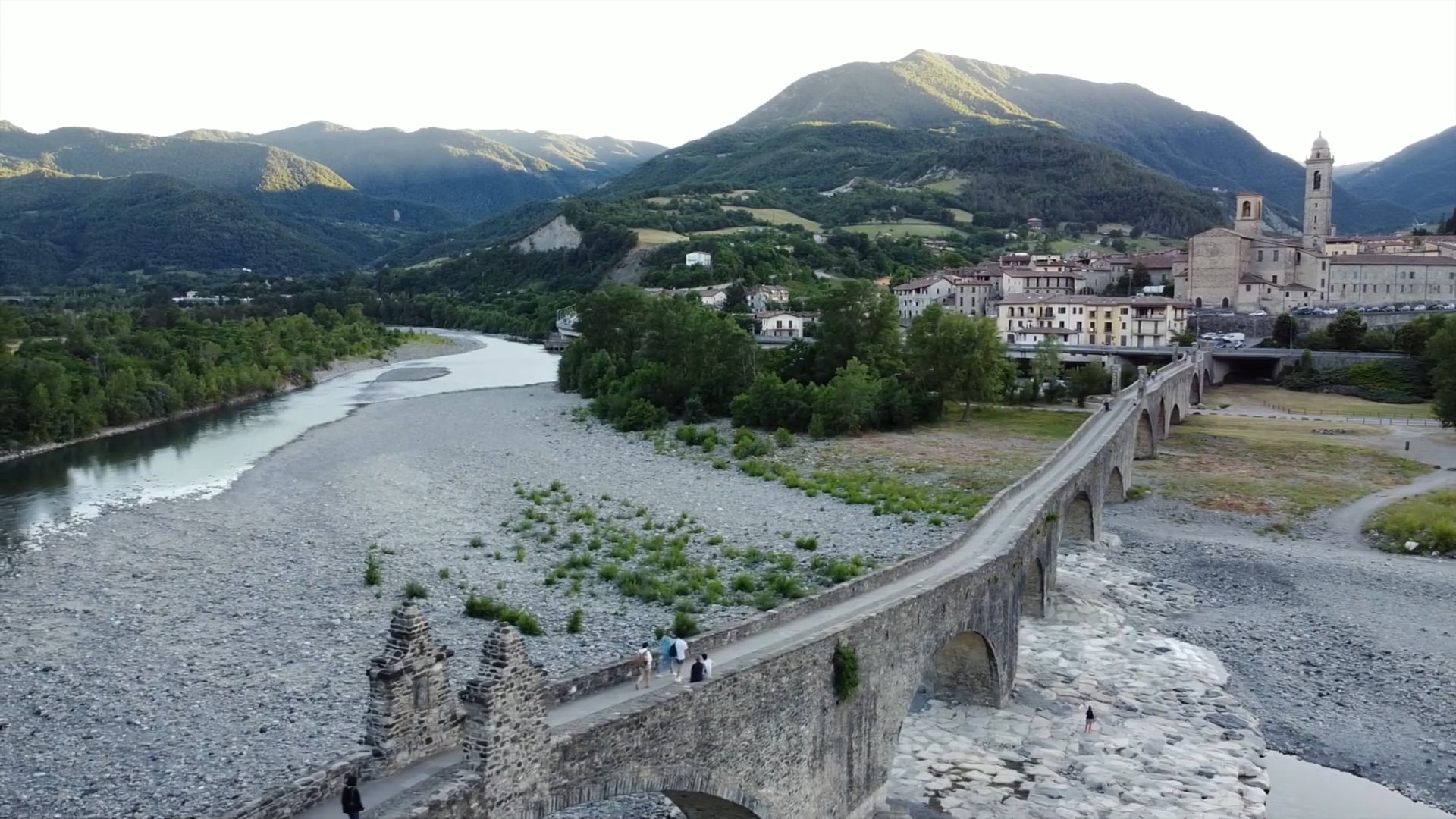 Piacenza: Drone views of historic city in Emilia-Romagna, Italy