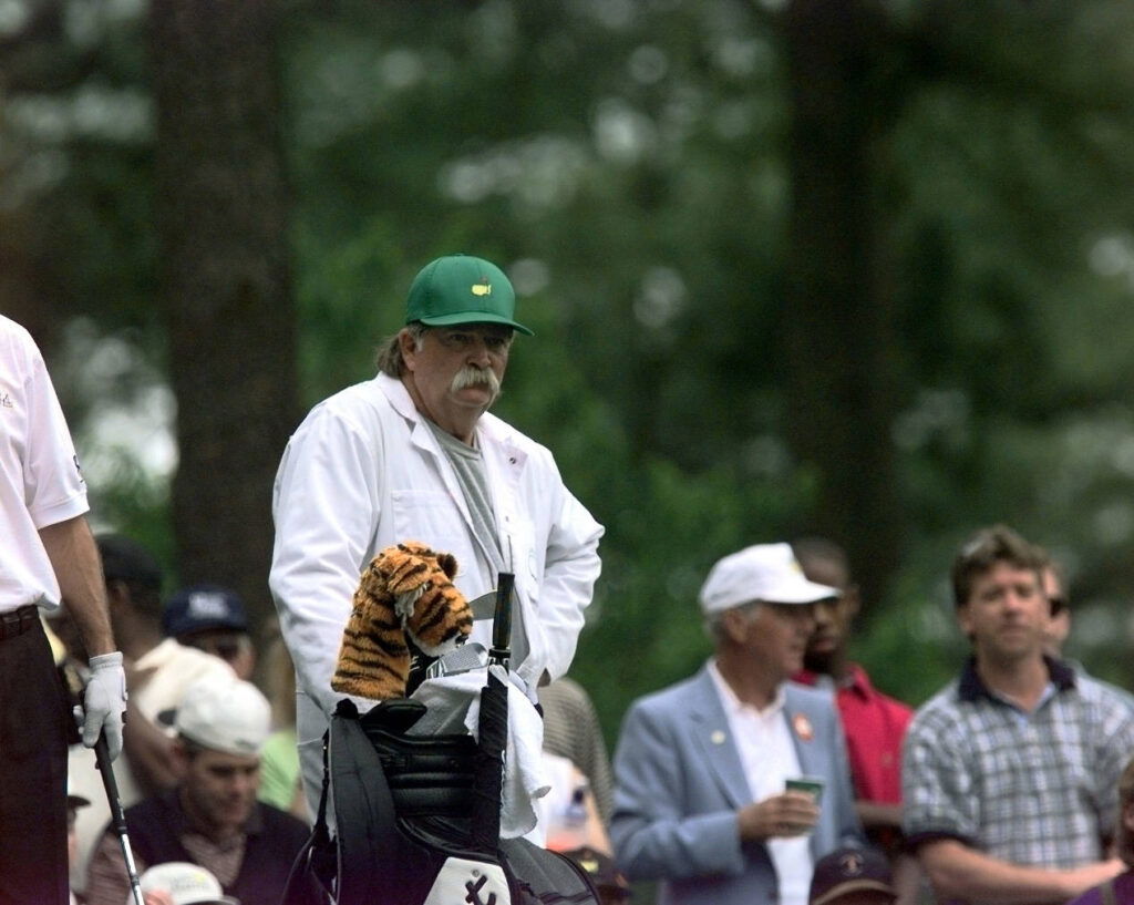 A look at Tiger Woods’s major caddies and the wins they helped him secure