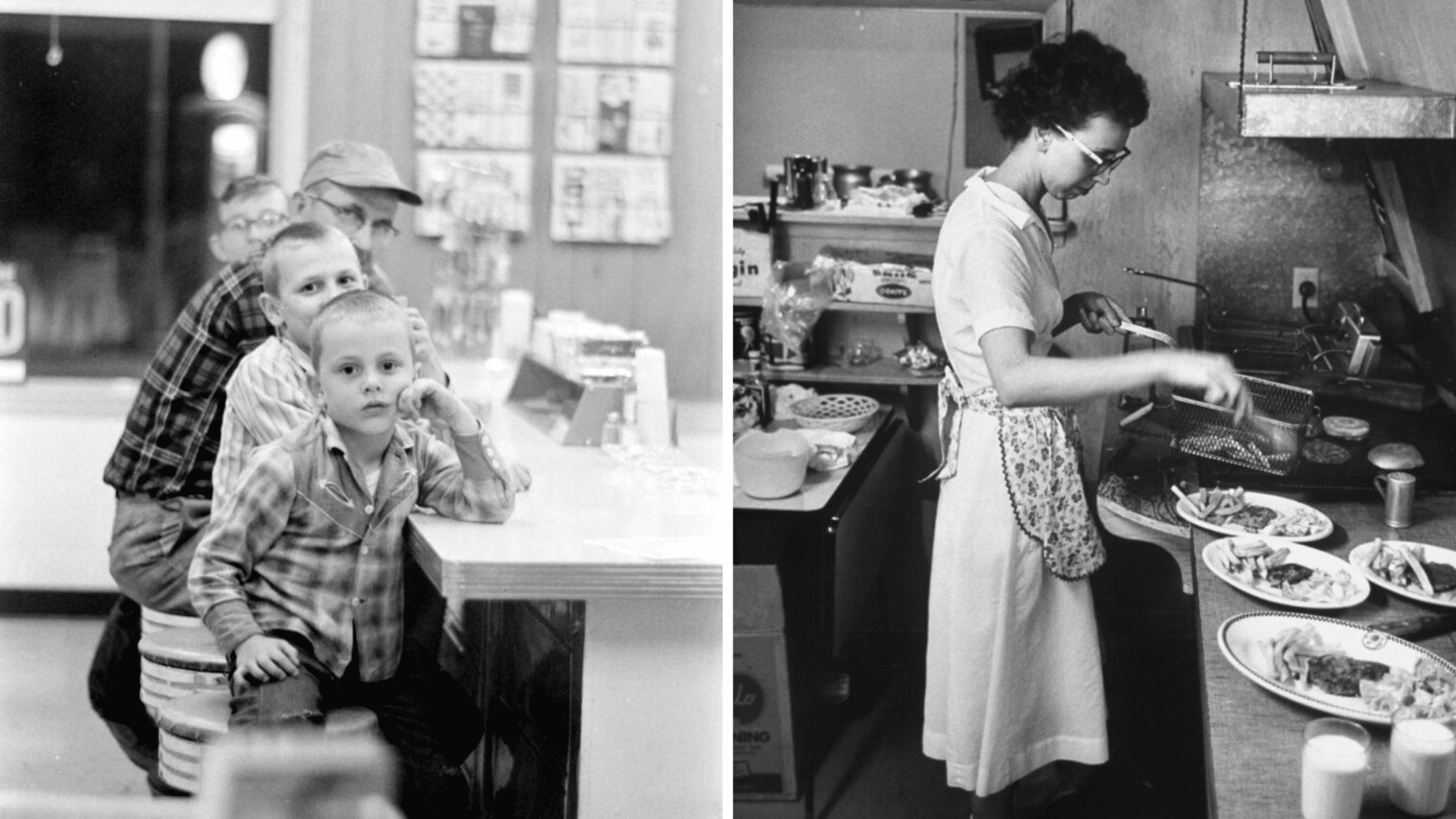Moments from 1962 roadside diner life