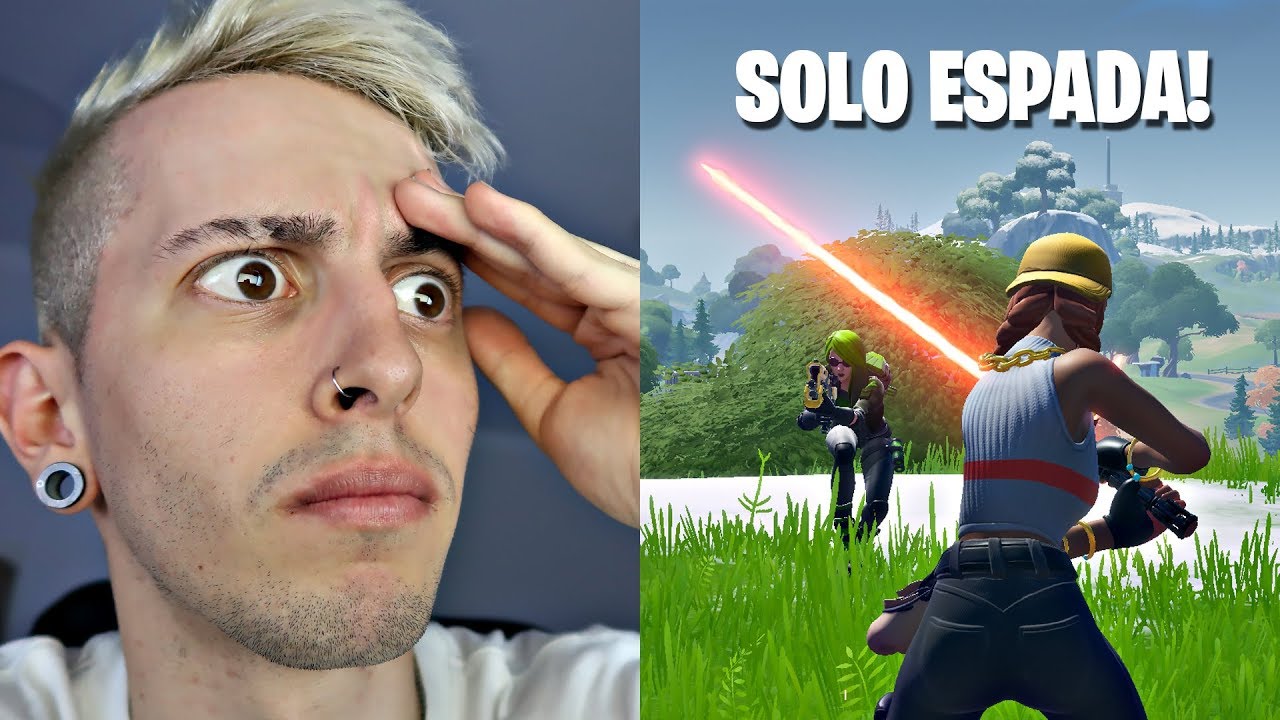 Ganando solo con espada láser en Fortnite | Robleis
