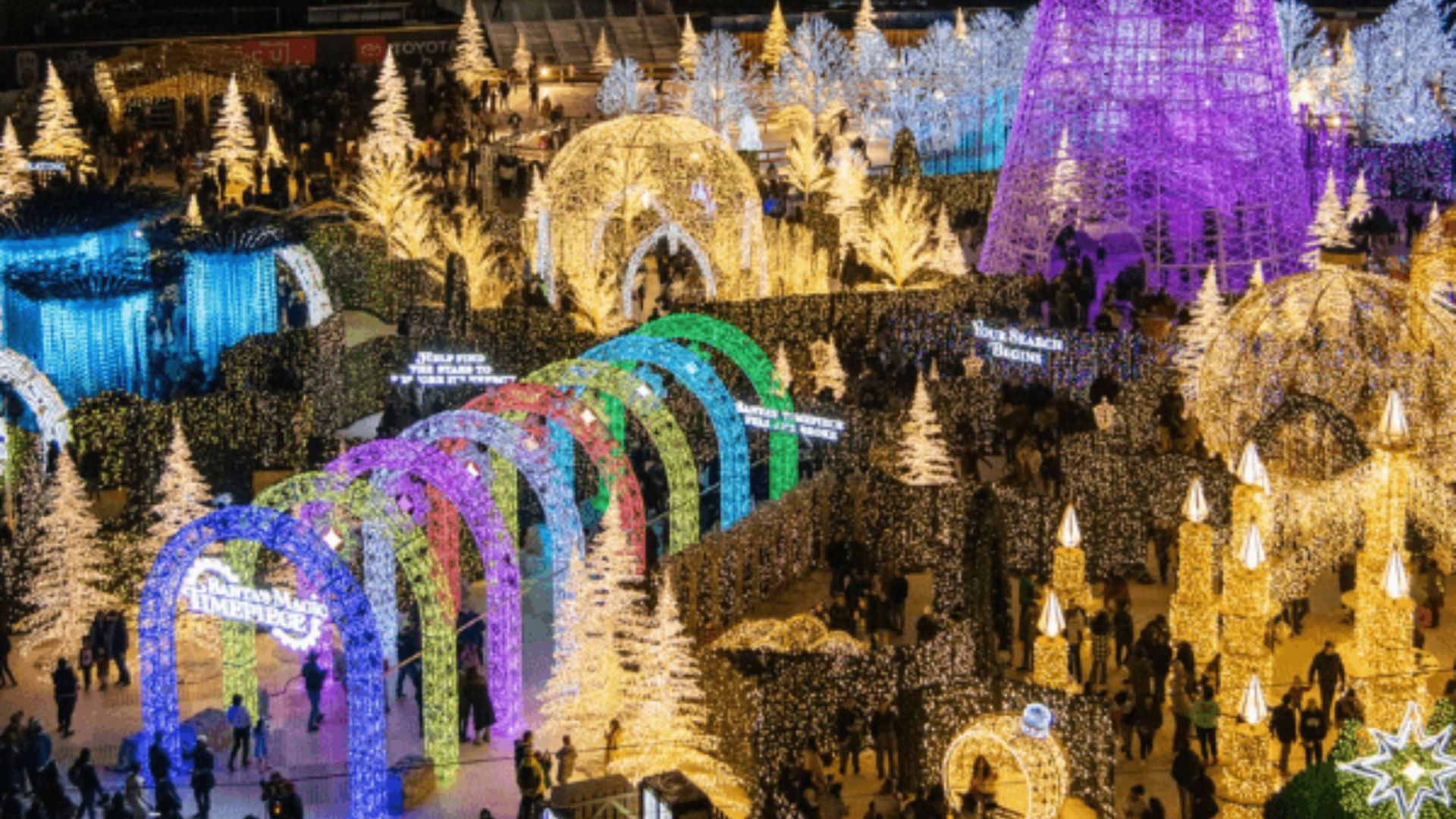 Photos: Christmas goes supersized as world's largest light maze opens in LA