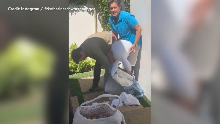 Watch: Rob Lowe helps Katherine Schwarzenegger & Chris Pratt celebrate ...