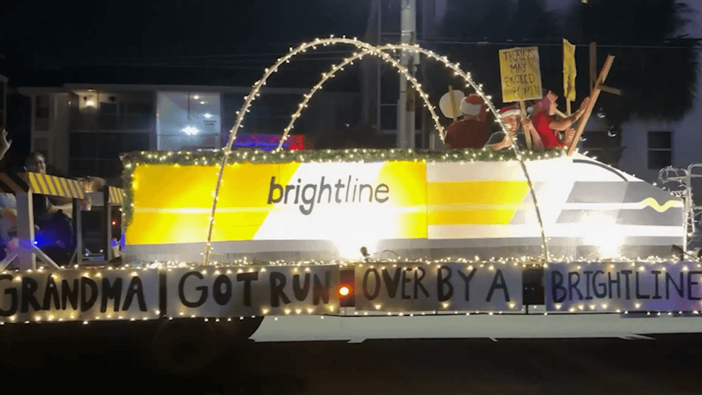'Grandma got run over by a Brightline': Float turns heads in Stuart ...
