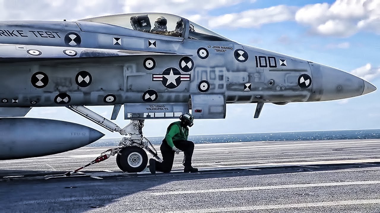 USS Gerald R Ford flight ops • Newest USN aircraft carrier