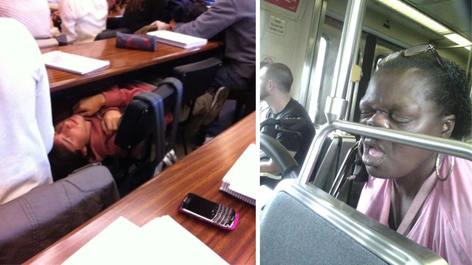 13 people who fell asleep in progressively worse places