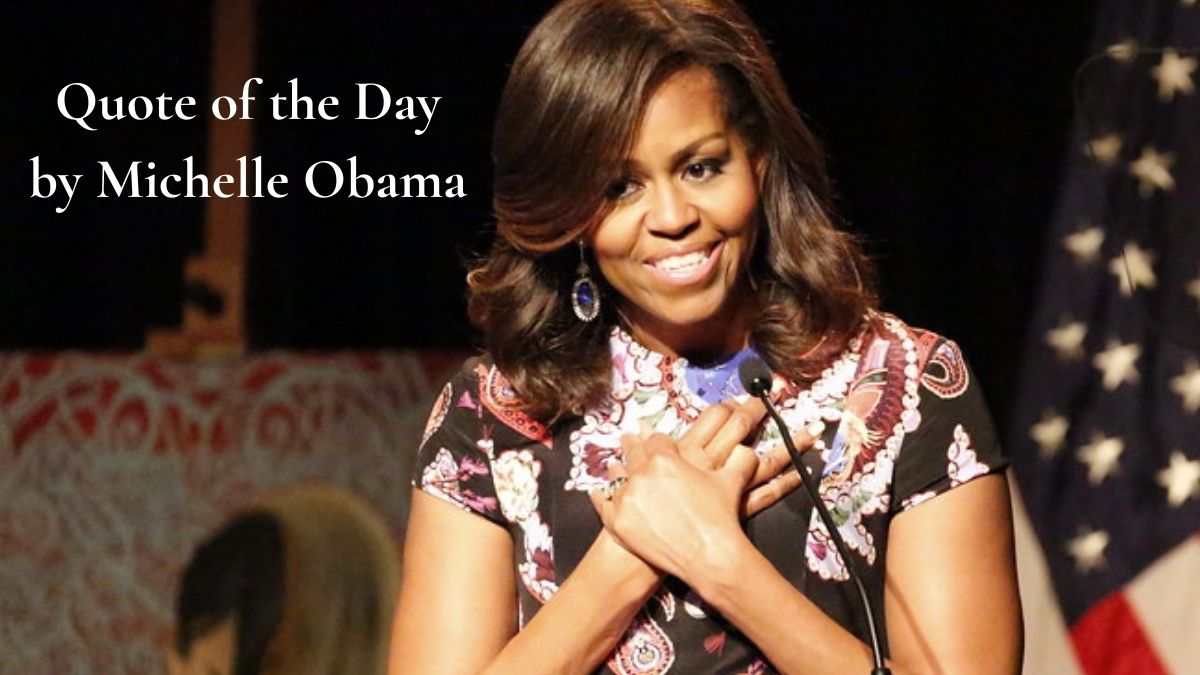 Quote of the day by Michelle Obama: "Success is only meaningful"