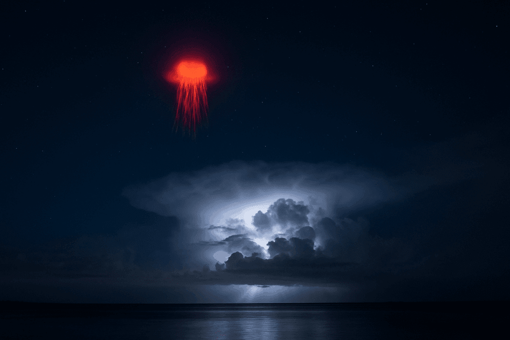 Red jellyfish floating above storms freak out the internet — NASA ...