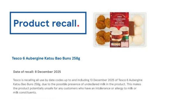 Urgent product recall issued at Tesco due to possible health risk