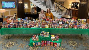 Freedom Village collects 761 pounds of food at month-long drive