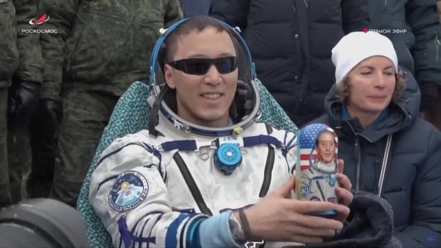 NASA astronaut gifted Russian doll on return to Earth