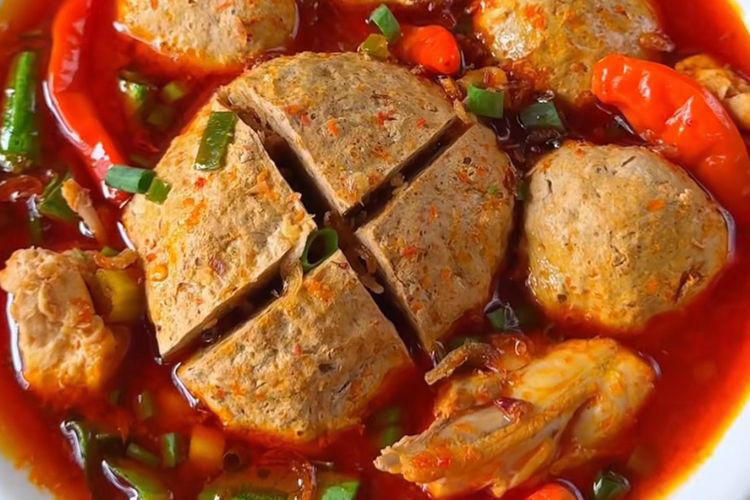 Resep bakso ikan kuah mercon pedas menggigit, nostalgia jajanan gerobak ...