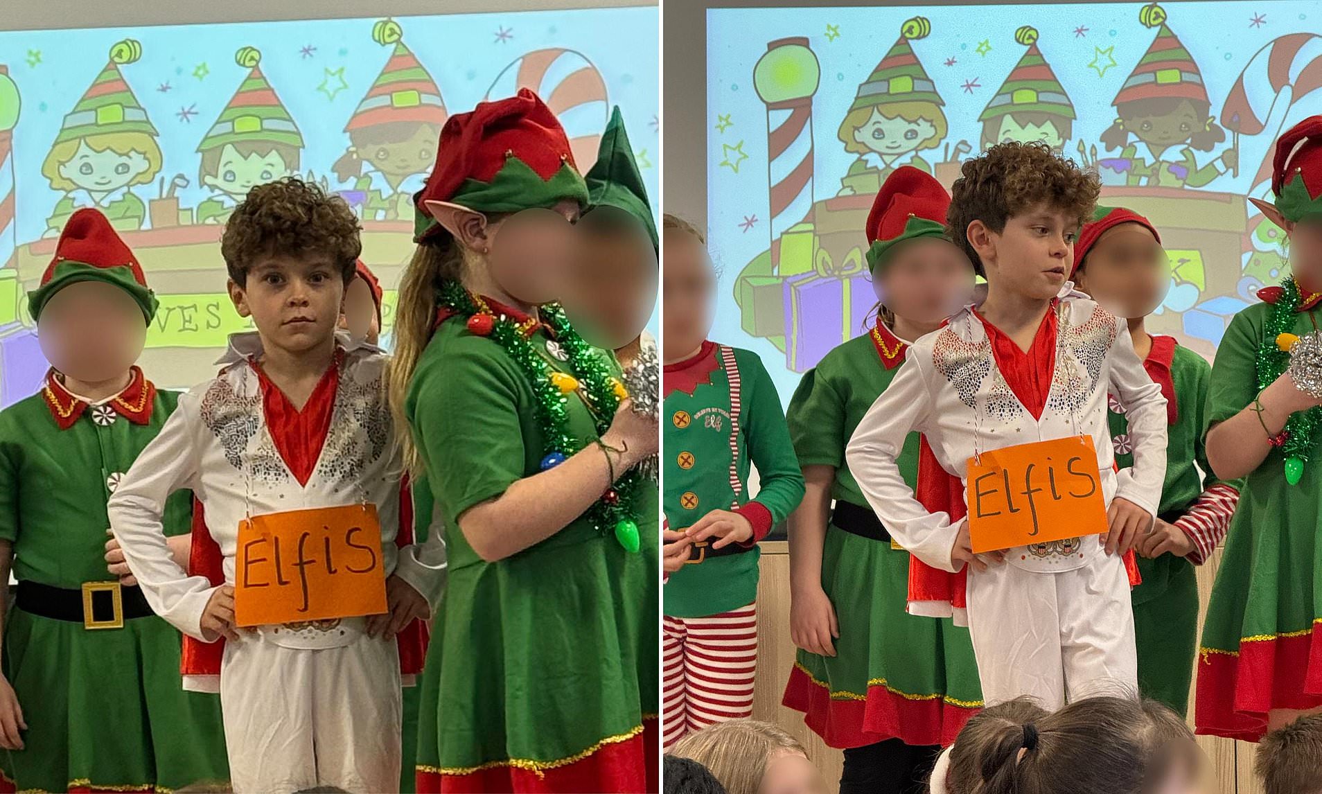 Pupil dresses as Elvis instead of an elf at Christmas concert after ...