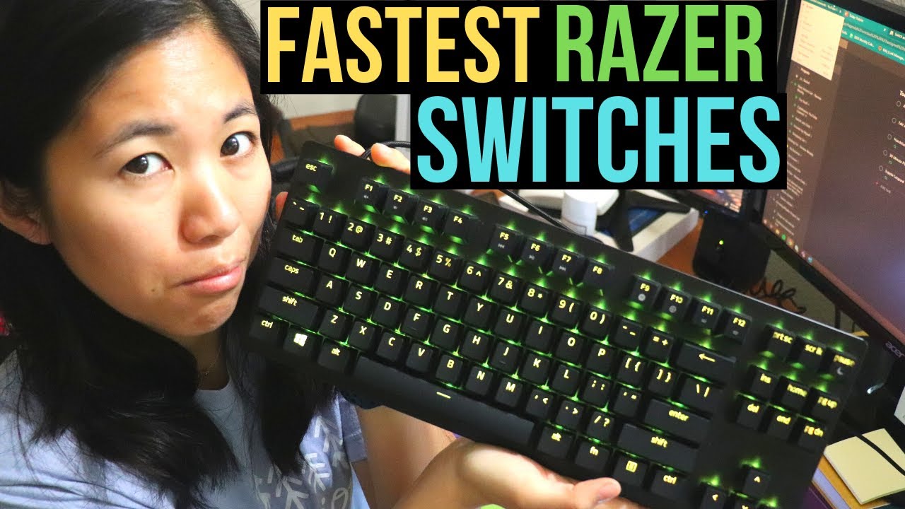 Razer Huntsman Tournament Edition mechanical keyboard review with sound ...
