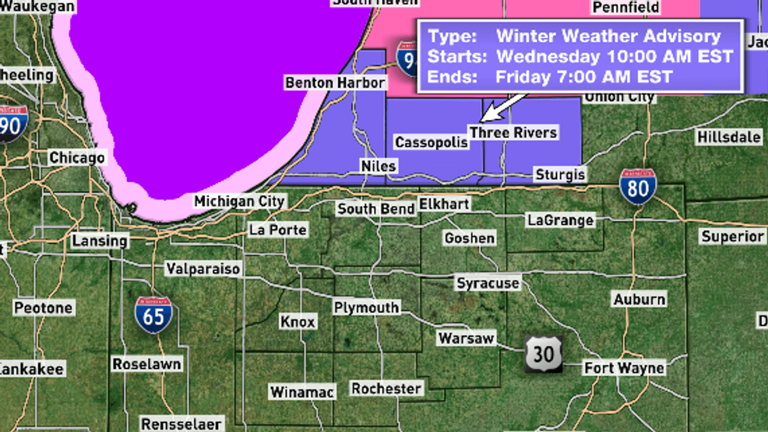 Winter Weather Advisory issued ahead of lake effect snow, dropping ...
