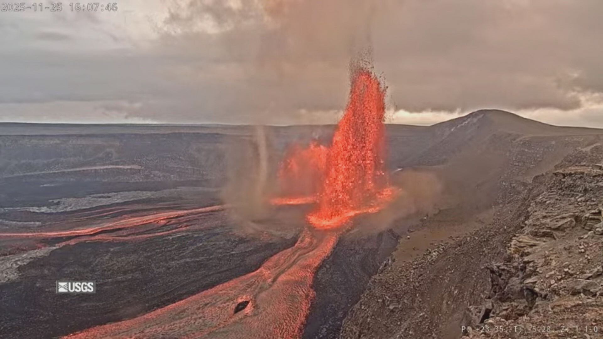 Kilauea eruption creates ‘volnado’ with 400-foot lava fountains