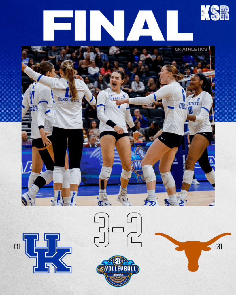 Kentucky VB Completes Epic Comeback vs. Texas to Win SEC Tournament