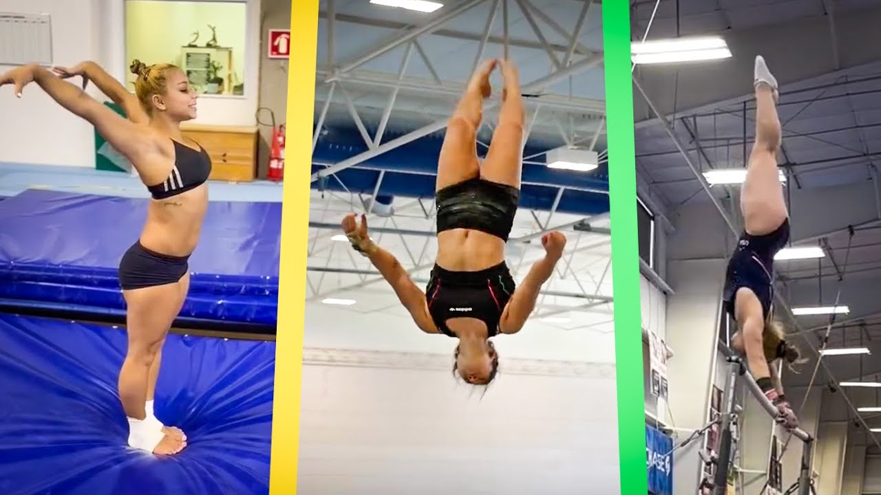 Joscelyn Roberson with a new dismount! ⬆️ In training #50