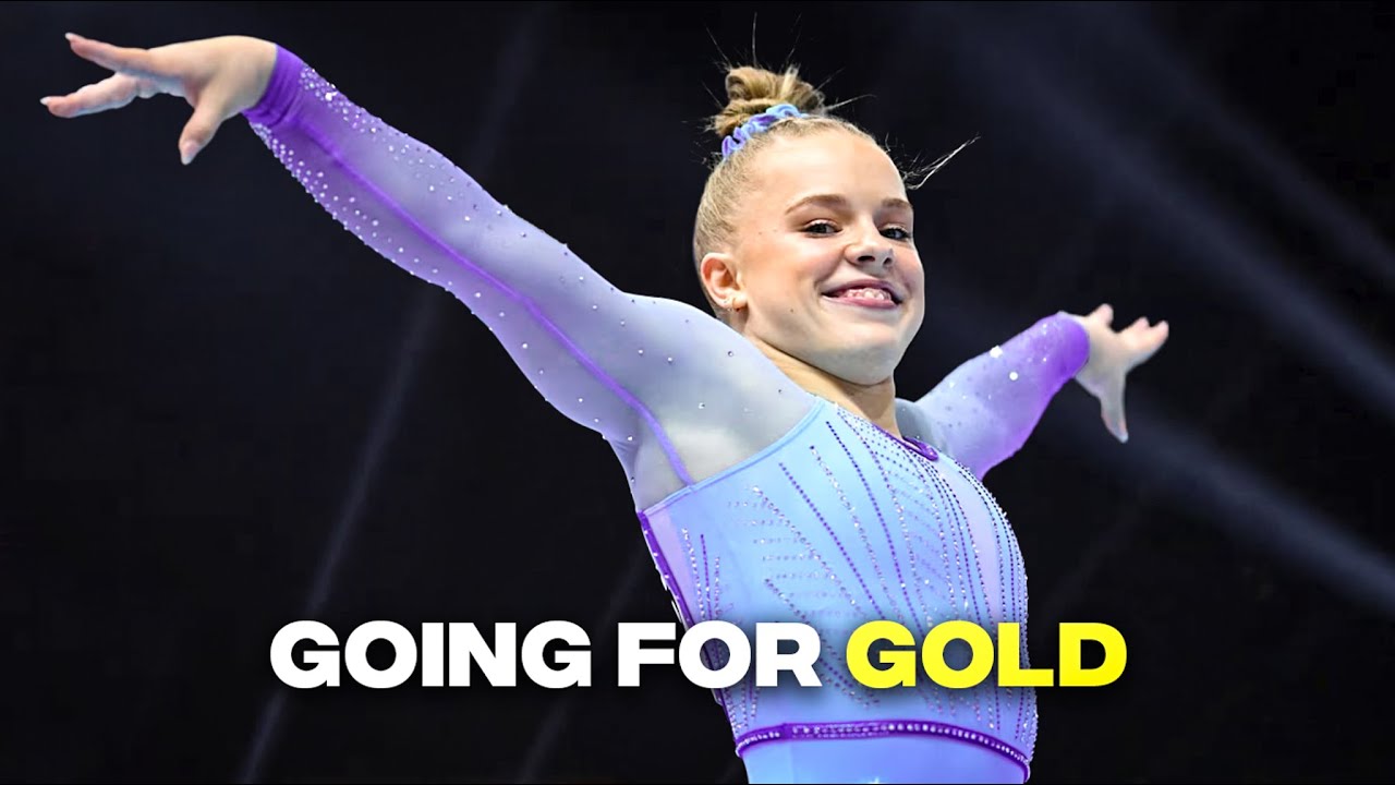 3.5 dismount off beam? Crazy! Skye Blakely is back