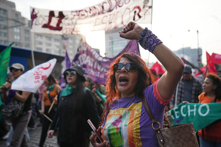 Women march in Mexico City to protest gender violence