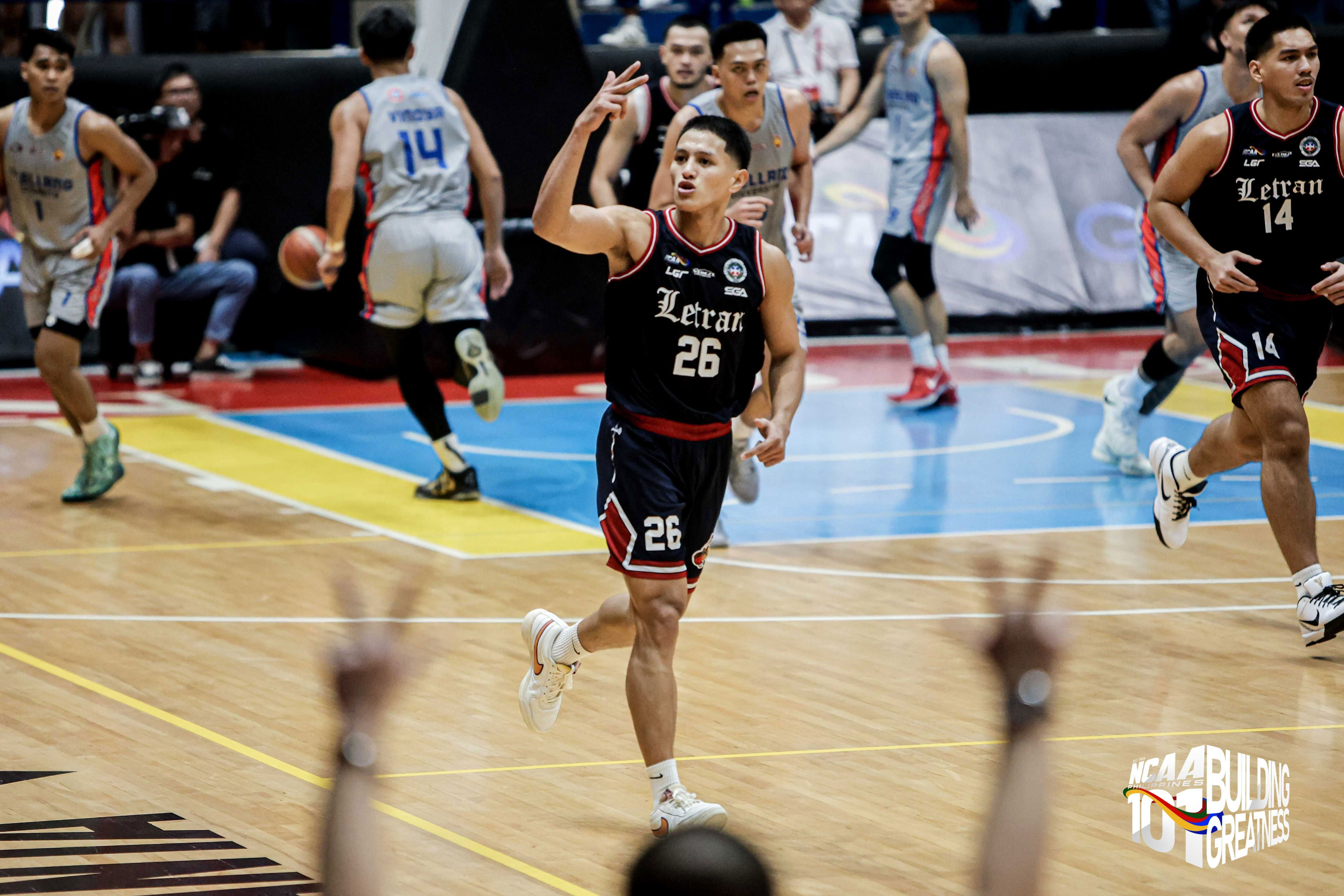 NCAA: Estrada, Santos take charge as Letran bullies Arellano to stay alive