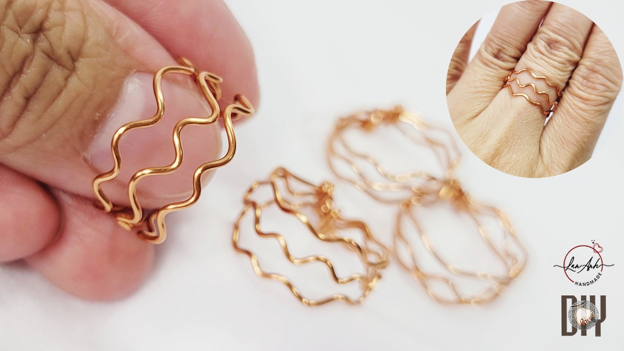 Minimalist wave ring tutorial | Easy wire jewelry making 1128 + DIY ...