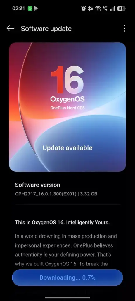 Android 16-based OxygenOS 16 update lands on OnePlus Nord CE 5