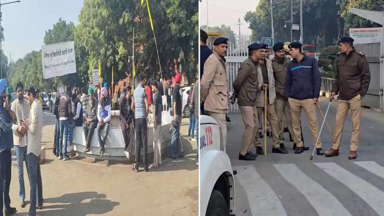 Low turnout at Panjab University V-C office protest as focus shifts to ...