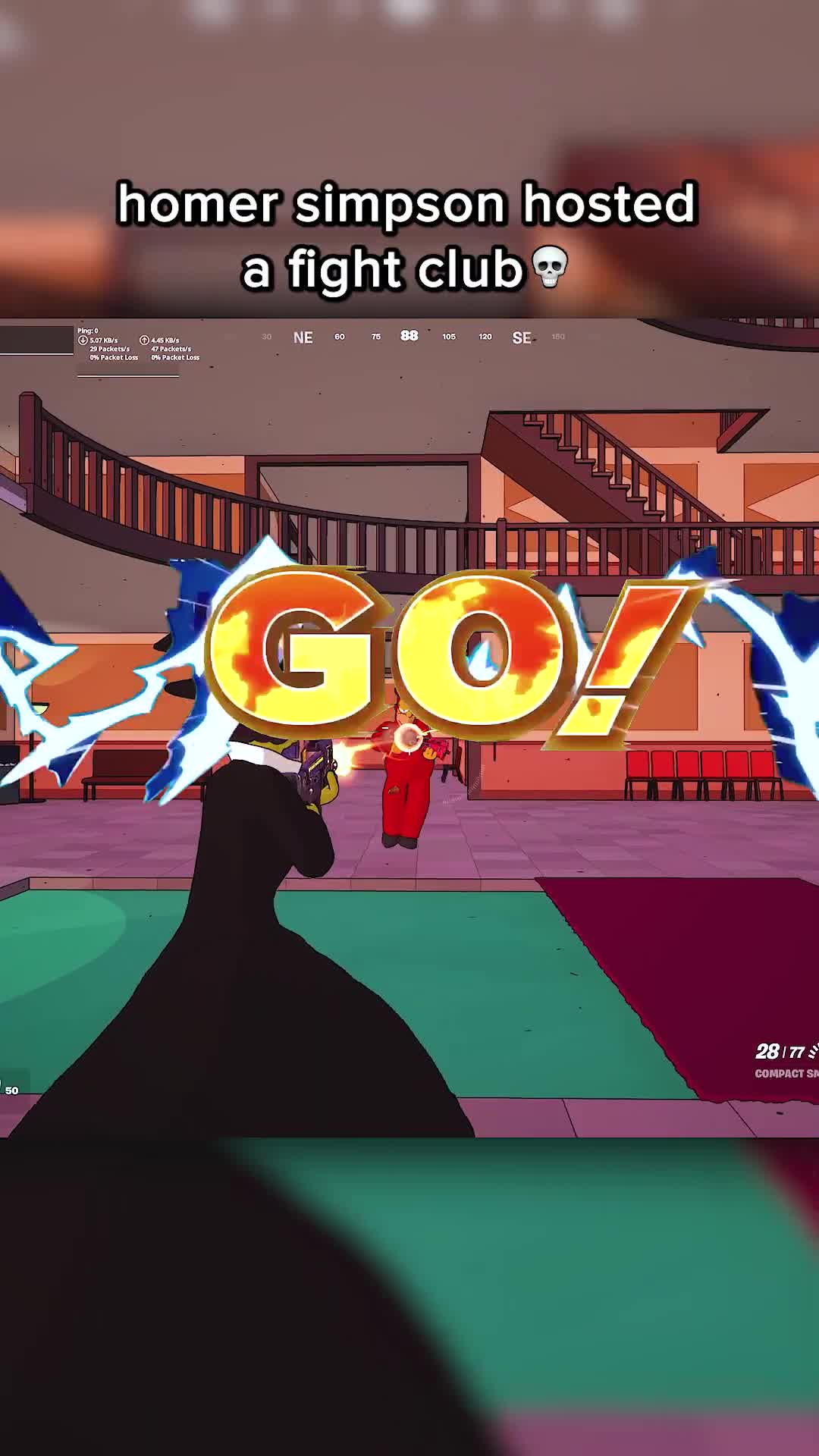 Simpsons fight club in Fortnite