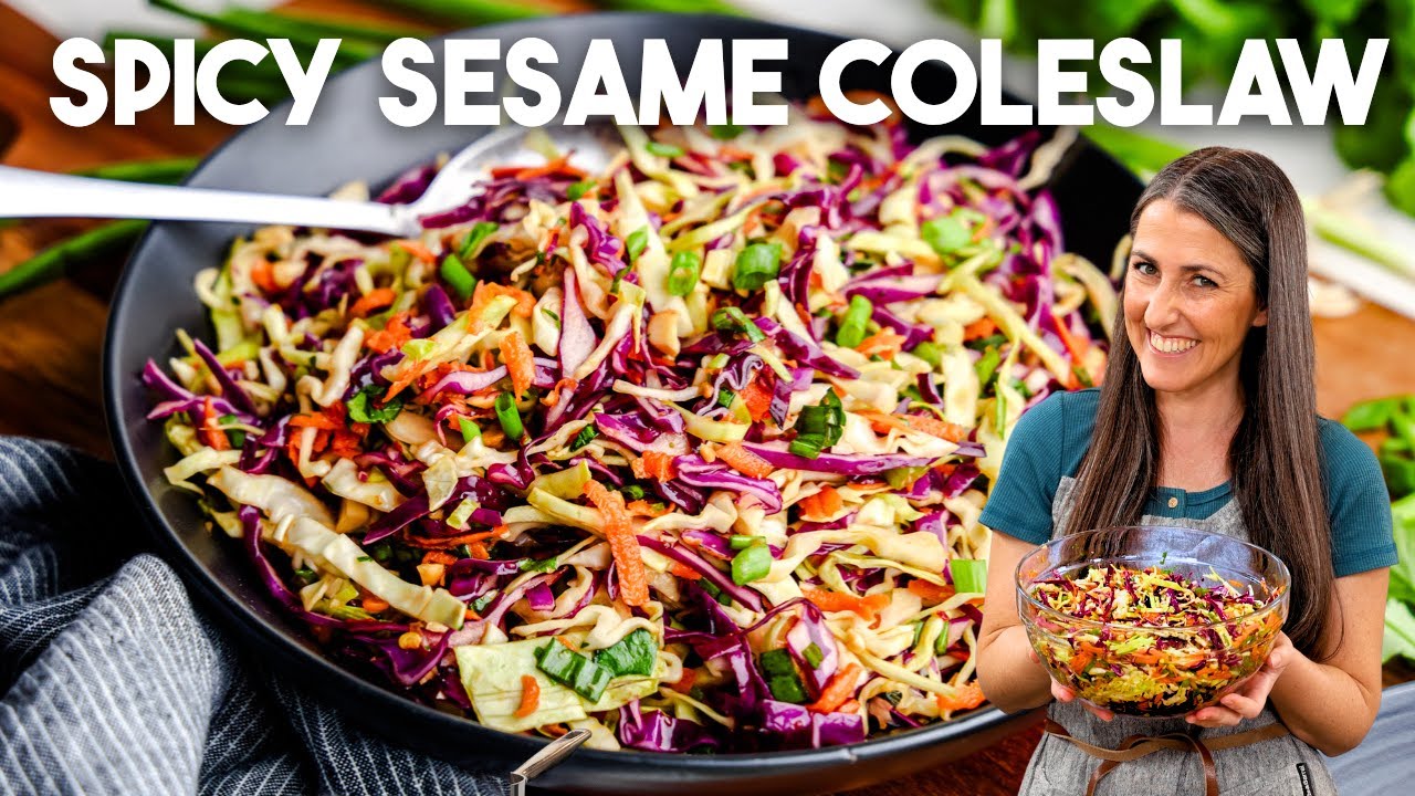 Spicy sesame coleslaw