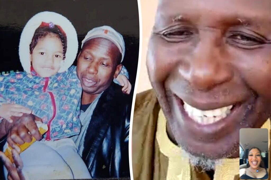 Woman reunites with long-lost dad after 27 years by tracking him down ...