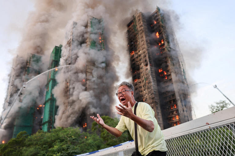 Death toll rises as massive fire engulfs Hong Kong high-rise apartment ...