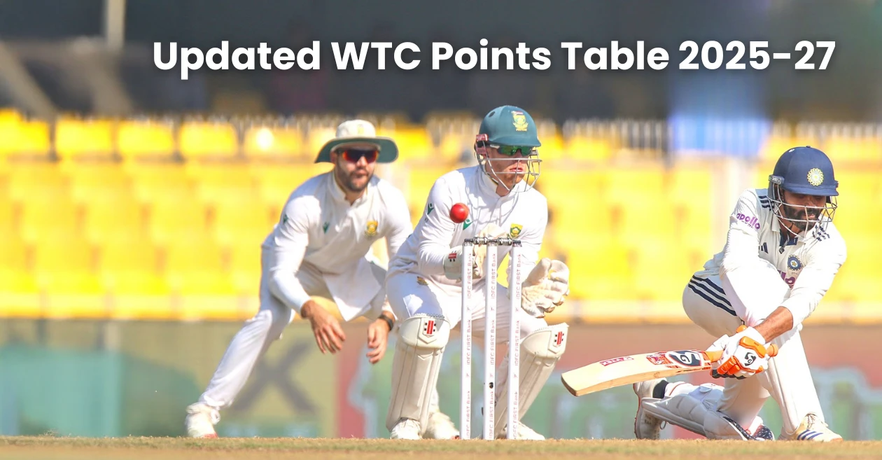 WTC points table 2025-27 [Updated]: India slips to fifth place after ...