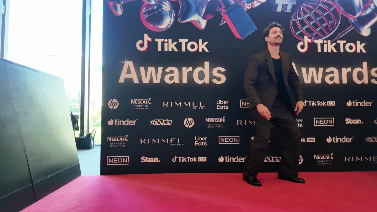 Matty Johnson on the red carpet at the 2025 TikTok Awards, Sydney ...