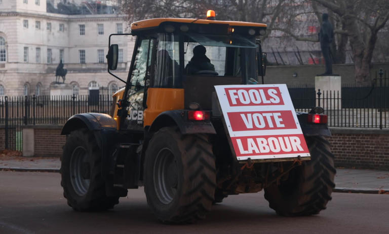 Furious farmers defy tractor ban as they drive to Westminster in ...