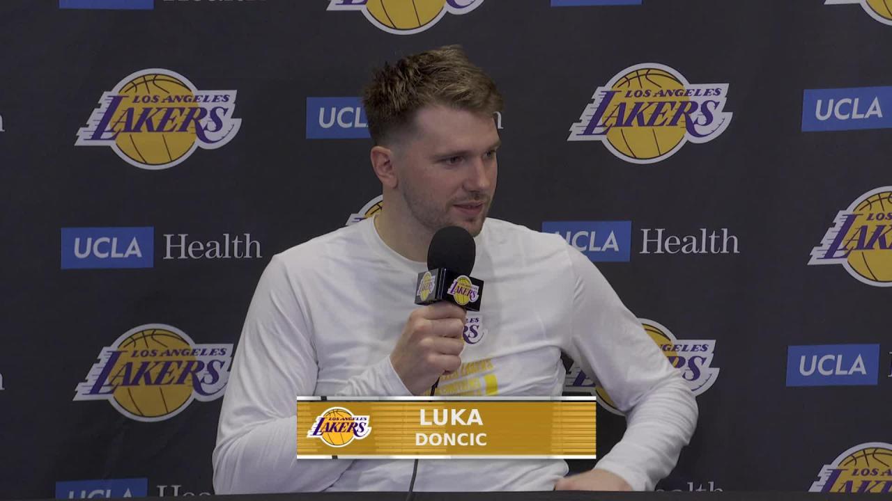 LAL 135, LAC 118: Luka Doncic Postgame Media Availability